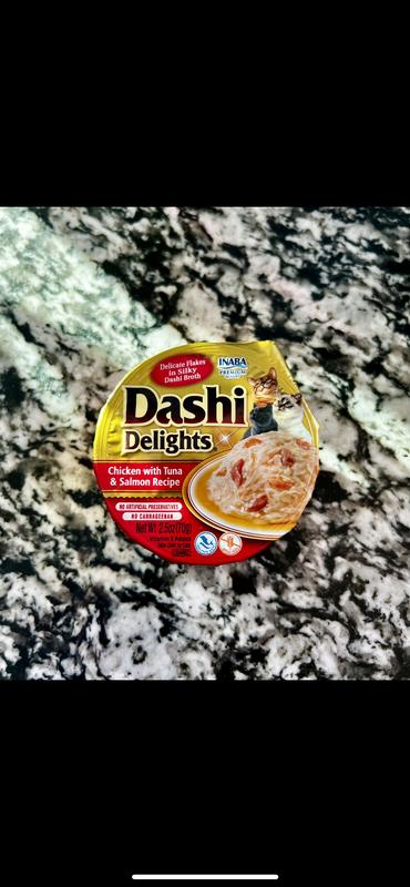 INABA Dashi Delights Chicken with Tuna & Salmon Flavored Bits in Broth ...