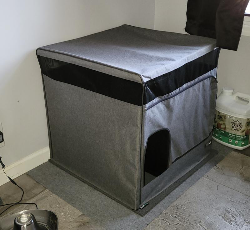 PET GEAR Pro Pawty Cat Litter Box Cover, Soft Charcoal - Chewy.com