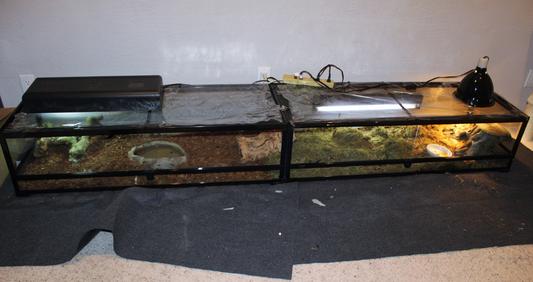 REPTI ZOO Sliding Doors Screen Ventilation Reptile Terrarium, 47-gal ...