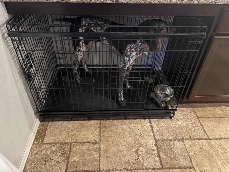 FRISCO Heavy Duty Enhanced Lock Sliding Double Door Fold & Carry Wire ...