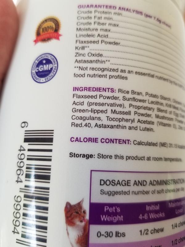 HANZI PETS Tru-Krill Antarctic Krill Oil Omega-3 & Astaxanthin Dog ...