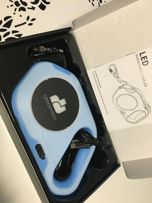 GROOVYPETS LED Flashlight Color Streamer Ring Nylon Retractable Dog ...