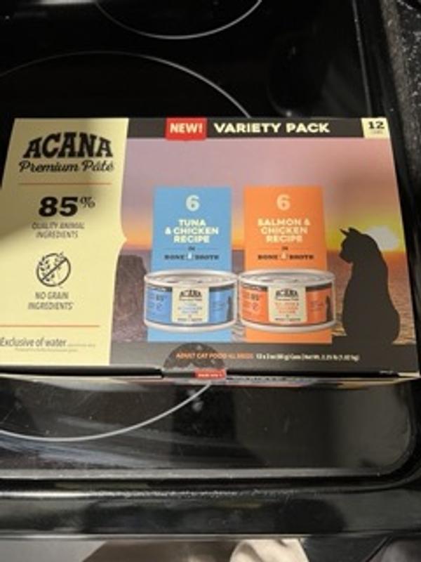ACANA Premium Variety Pack Salmon, Chicken & Tuna Pate in Bone Broth ...