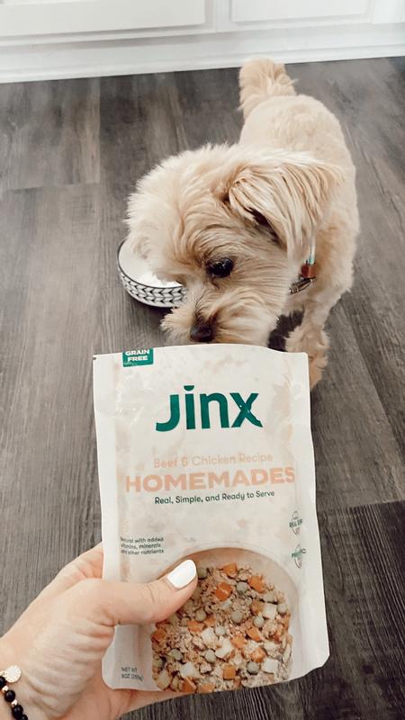 JINX Beef & Chicken Homestyle Grain-Free Wet Dog Food, 9-oz pouch, case ...