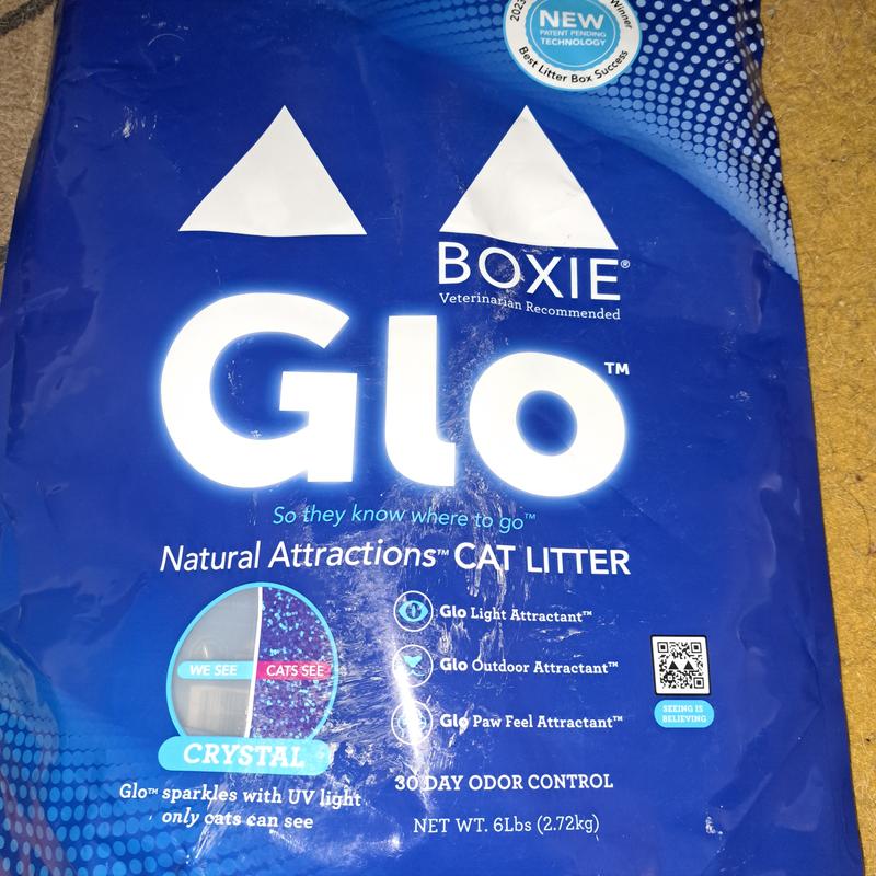 BOXIECAT Glo Natural Stress-Relief Non-Clumping Crystal Cat Litter with ...