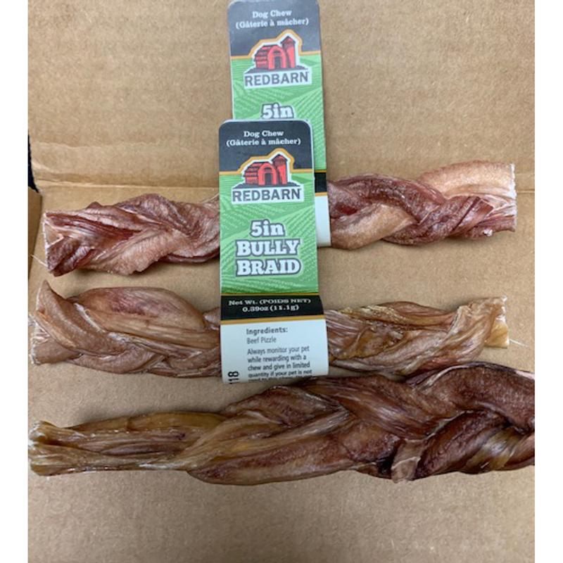 REDBARN Naturals Braided Bully Sticks 5" Dog Treats, 1 count - Chewy.com