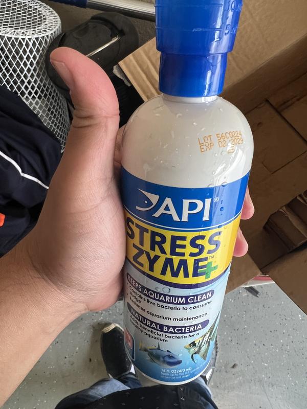 API Stress Zyme Freshwater & Saltwater Aquarium Water Cleaner, 8-fl oz ...