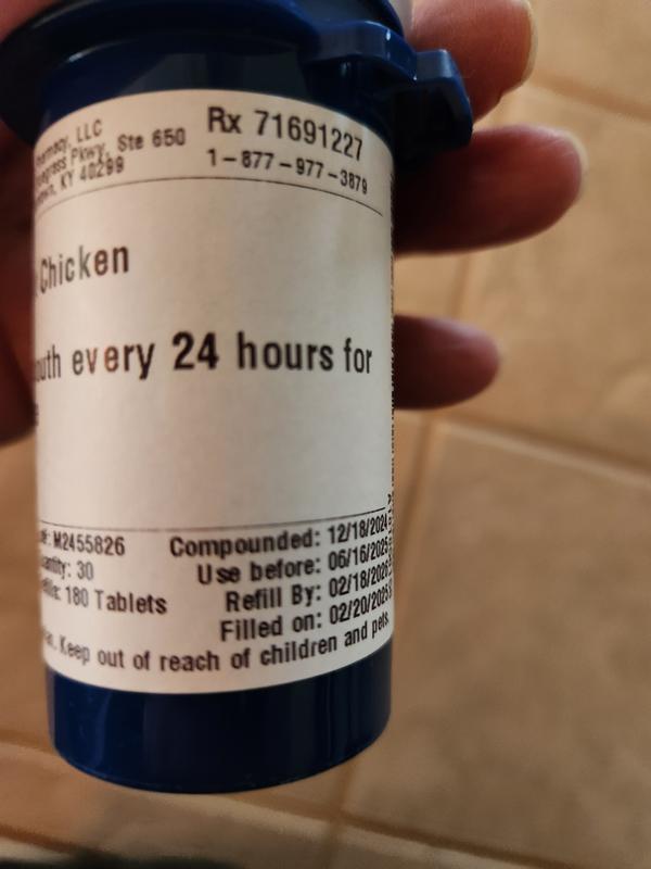 URSODIOL COMPOUNDED Chicken Flavored Quadrisect Tablet for Dogs & Cats ...