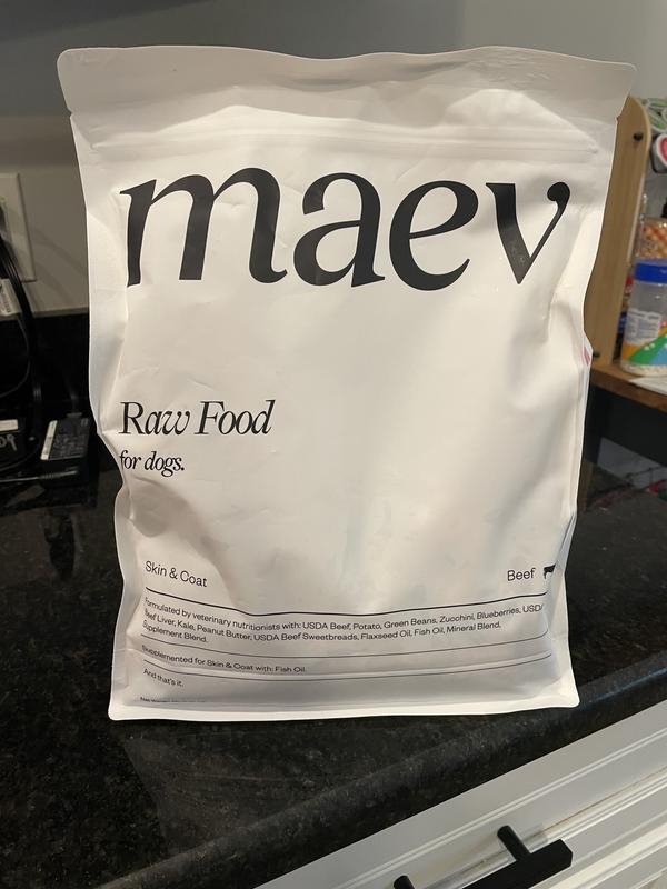 MAEV Beef Formula Supplemented for Skin & Coat Human-Grade Raw Dog Food ...
