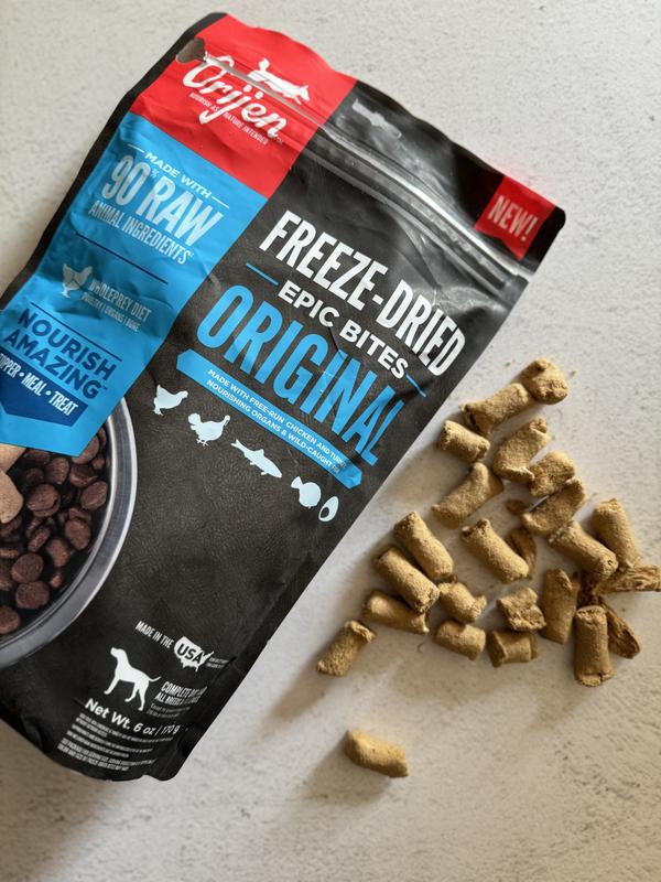 ORIJEN Original Grain-Free Freeze-Dried Dog Food, 6-oz bag - Chewy.com