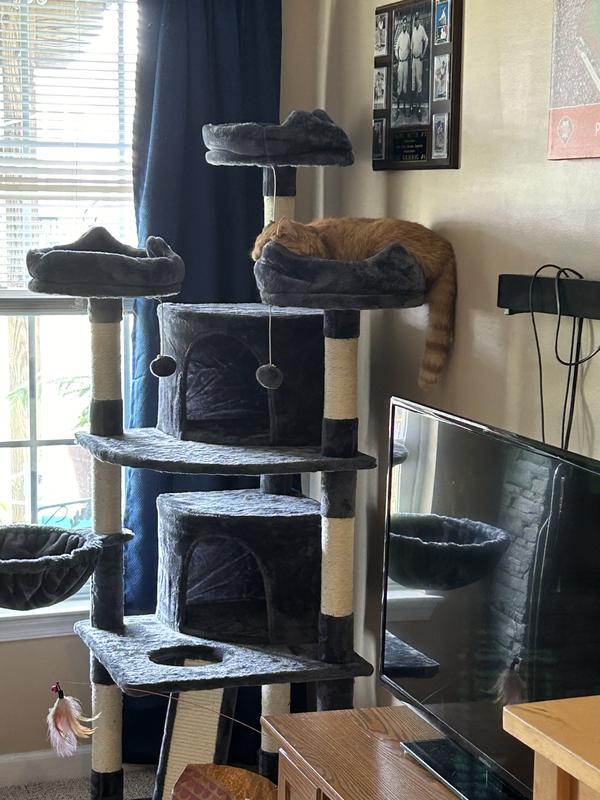 YAHEETECH Multi-Level Cat Tree, 68.5-in, Pink - Chewy.com