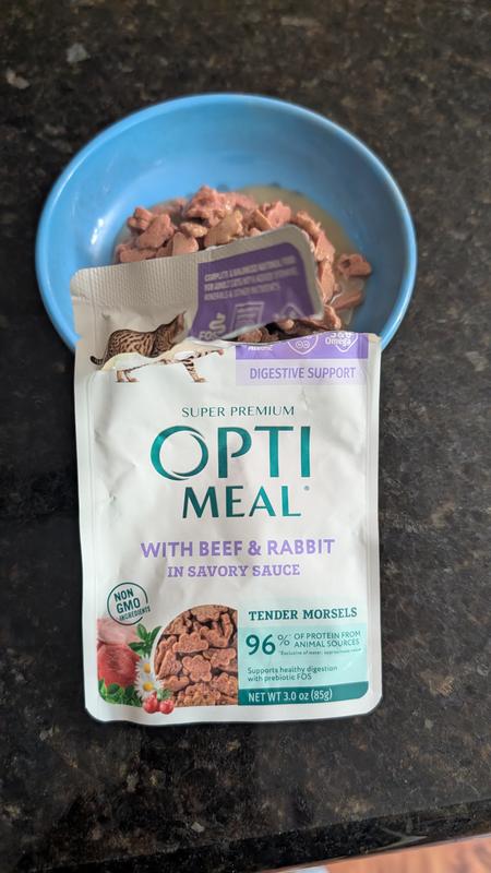 OPTIMEAL Digestive Indoor Health Chicken, Beef, Shrimp Variety Pack ...
