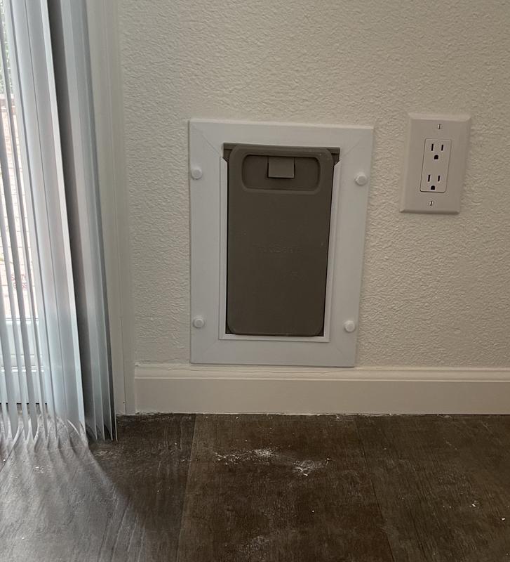 PETSAFE Wall Entry Dual Flap Pet Door with Closing Panel, White, Medium ...