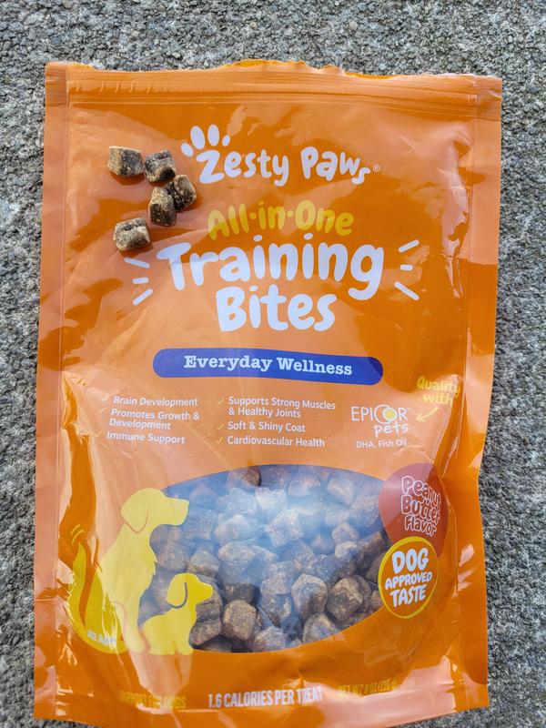 ZESTY PAWS All-in-One Peanut Butter Flavored Soft & Chewy Training ...