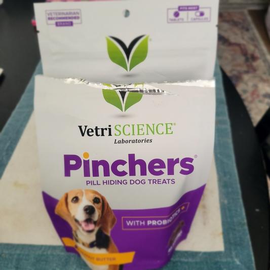 VETRISCIENCE Pinchers Pill Hiding Probiotic Peanut Butter Flavor Dog ...