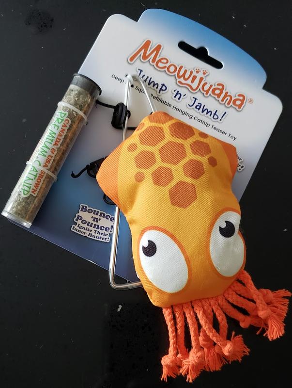MEOWIJUANA Jump 'n' Jamb Deep Sea Squid Refillable Swinging Door Jamb ...