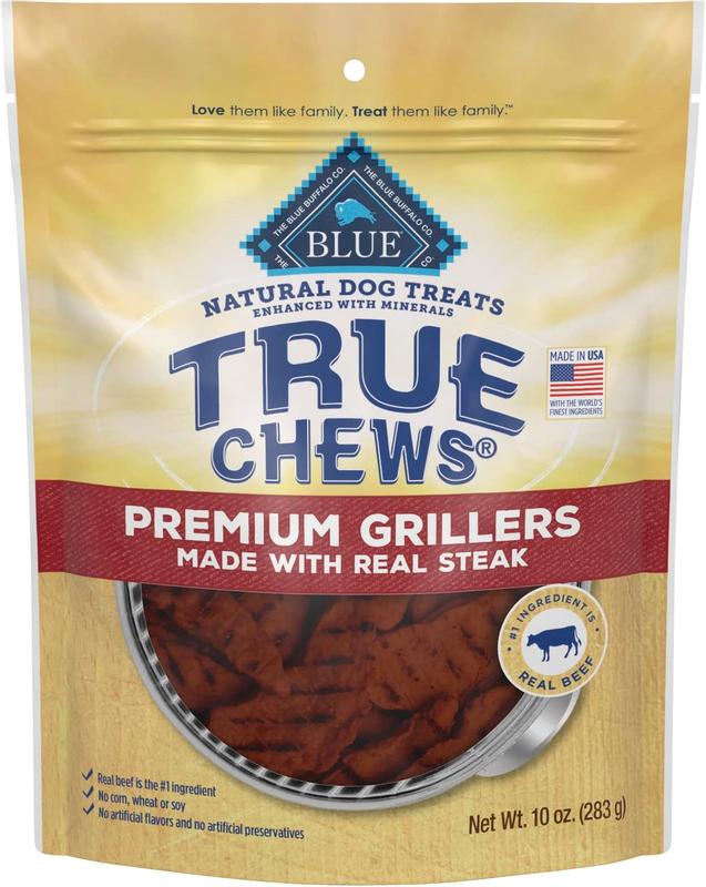 BLUE BUFFALO True Chews Premium Grillers with Real Steak Grain-Free Dog ...