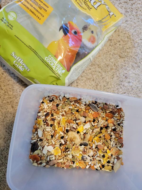 HIGGINS Safflower Gold Natural Mix Conure & Cockatiel Food, 3-lb bag ...