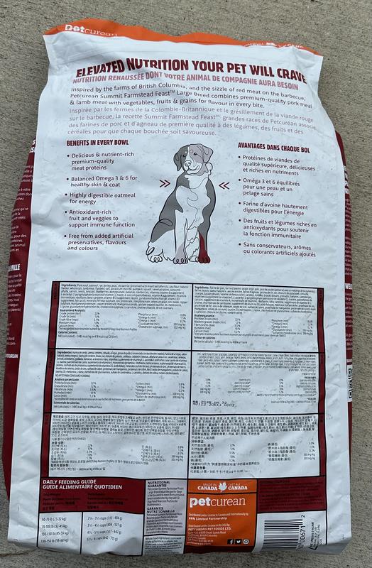 PETCUREAN SUMMIT Farmstead Feast Large Breed Adult Dry Dog Food, 25-lb ...