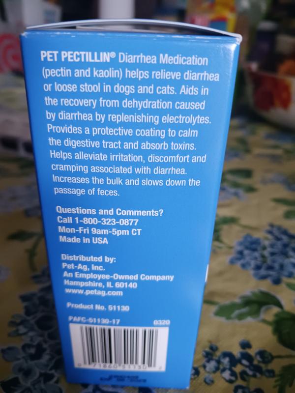 PETAG Pet Pectillin Medication for Diarrhea for Cats & Dogs, 4-oz ...