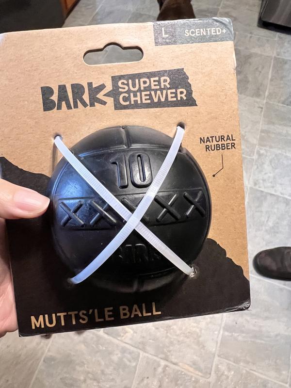 BARK Super Chewer Mutt'sel Ball for Aggressive Chewers Durable Squeaky ...