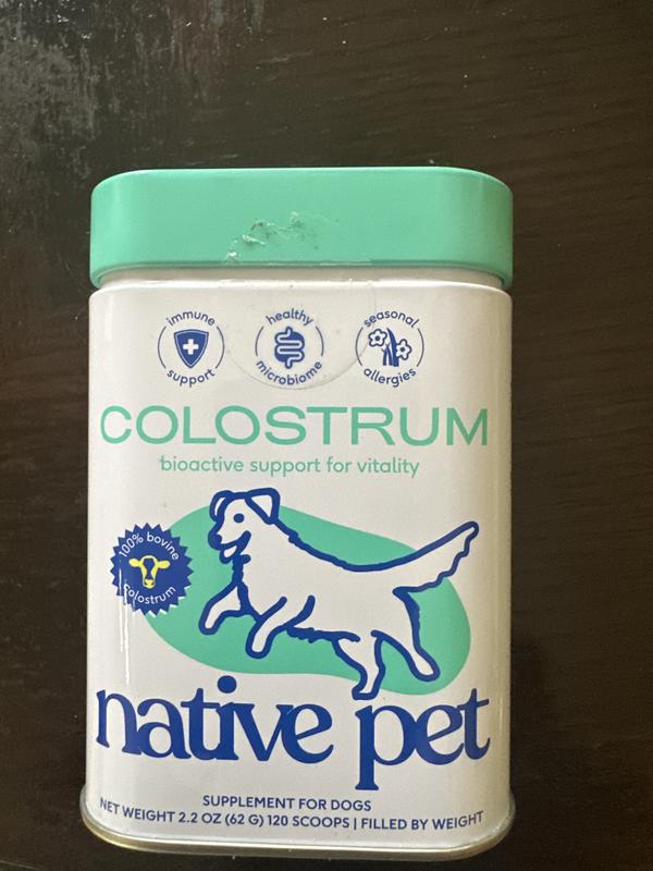 NATIVE PET Colostrum Immune System Powder Supplement for Dogs, 2.2-oz ...