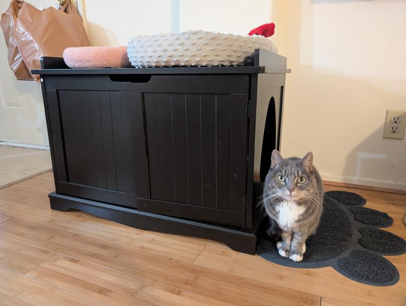 YAHEETECH Litter Box Furniture Cat House, White, Large - Chewy.com