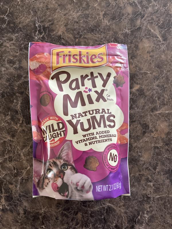 FRISKIES Party Mix Natural Yums Wild Shrimp Flavor Crunchy Cat Treats ...
