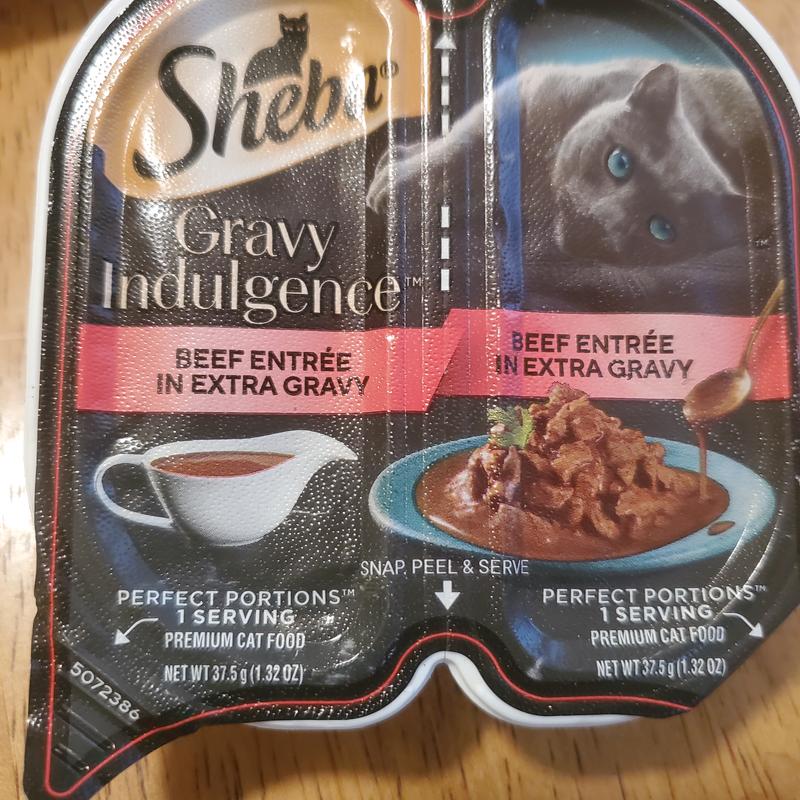 SHEBA Gravy Indulgence Beef Entree in Extra Gravy Grain-Free Adult Wet ...
