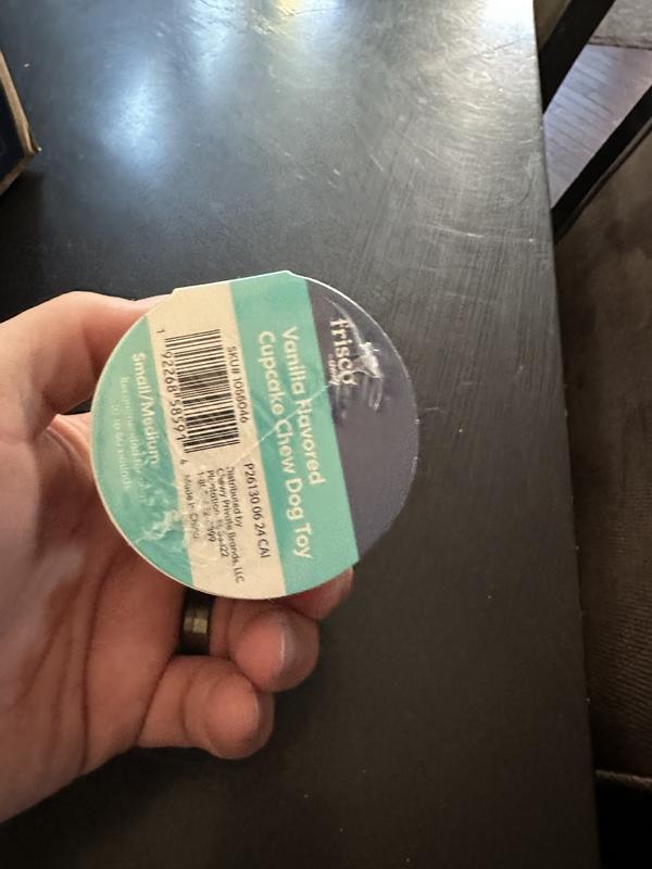 FRISCO Vanilla Flavored Cupcake Rubber Chew Dog Toy for Heavy Chewers ...