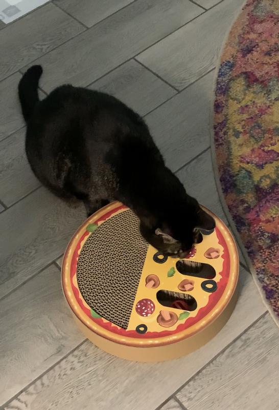 FRISCO Interactive Maze & Scratch Cardboard Cat Toy with Catnip, Pizza ...