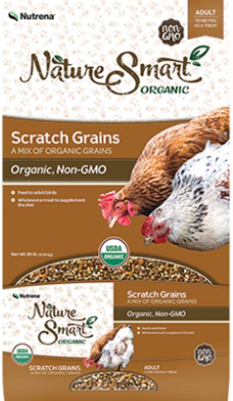 NUTRENA Nature Smart Organic Scratch Grain 8% Protein Chicken Feed, 35-lb bag - Chewy.com