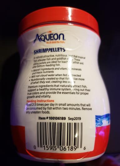 AQUEON Shrimp Pellets Fish Food, 6.5-oz jar - Chewy.com