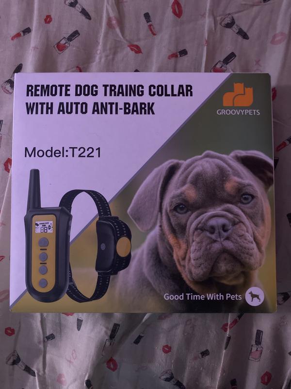 GROOVYPETS 650 Yard Auto Anti-bark Remote Dog Training Shock Collar ...