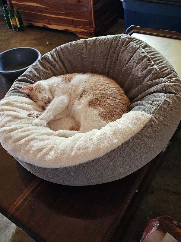 BEST FRIENDS BY SHERI Cozy Cuddler Covered Cat & Dog Bed, Grey ...