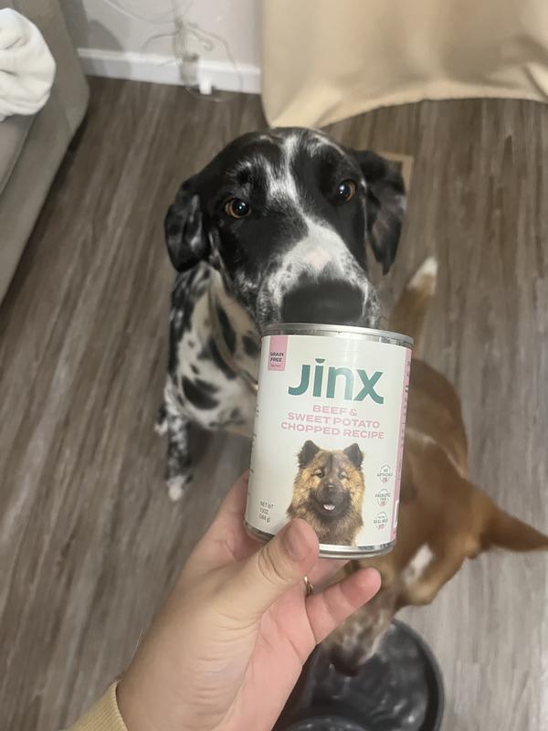 JINX Beef & Sweet Potato Chopped Recipe Grain-Free Wet Dog Food, 13-oz ...