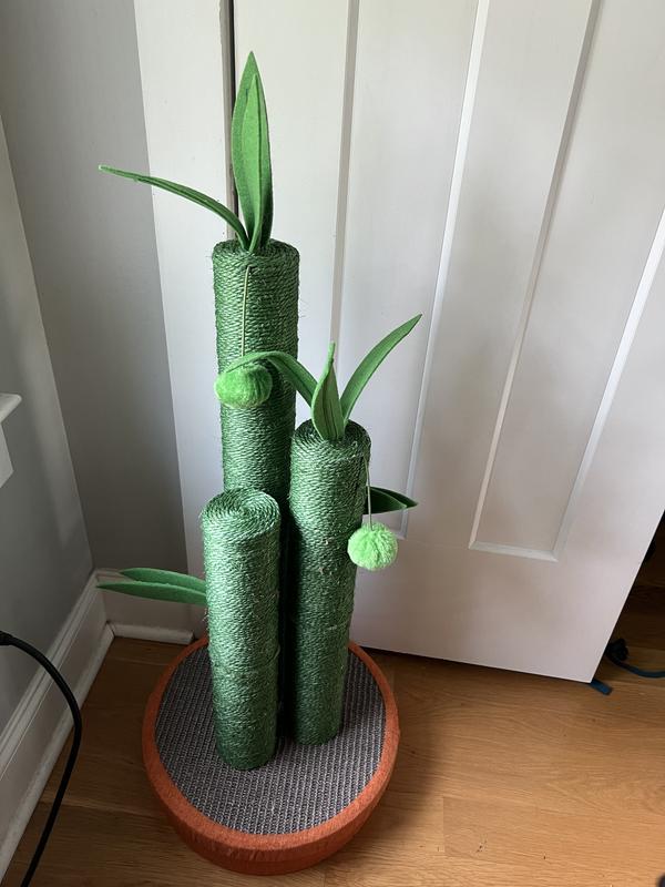 FRISCO Lucky Bamboo 35.5" Cat Scratching Posts with Toys - Chewy.com