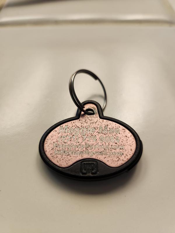 YIP Smart Tag Dog ID Tag - Works with Samsung Galaxy Phones, Oval, Rose ...