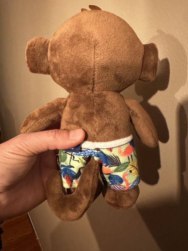 Discontinued - FRISCO Summer Monkey Plush Squeaky Dog Toy, Small/Medium ...