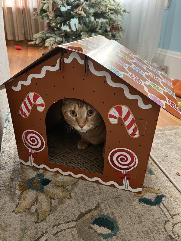 FRISCO Holiday Gingerbread Cardboard Cat House - Chewy.com