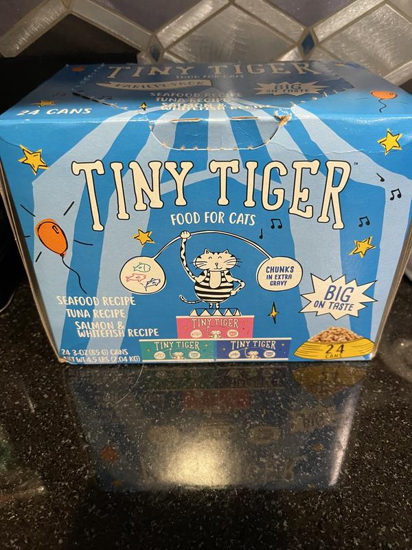 TINY TIGER Grain-Free Chunks in EXTRA Gravy Seafood Recipes Variety ...