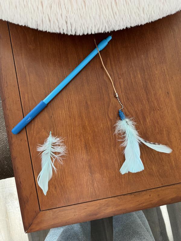 SMARTYKAT Frisky Flyer Feather Wand Cat Toy, 24-in - Chewy.com