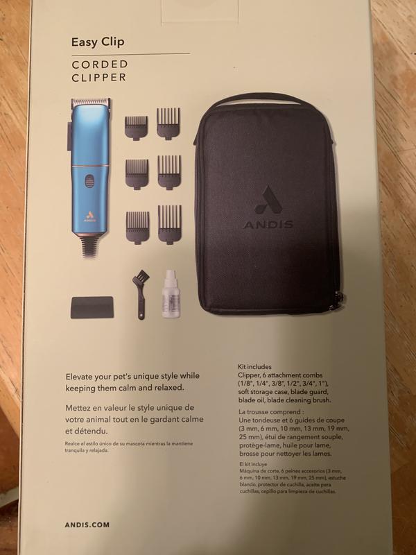 ANDIS Easy Clip Dog, Cat & Small Pet Corded Clipper, Blue - Chewy.com