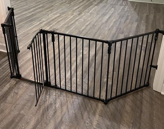 NORTH STATES 3-in-1 Arched Metal Superyard Dog Gate, Bronze - Chewy.com