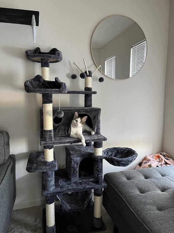 YAHEETECH Multi-Level 67-in Cat Tree, Dark Gray - Chewy.com