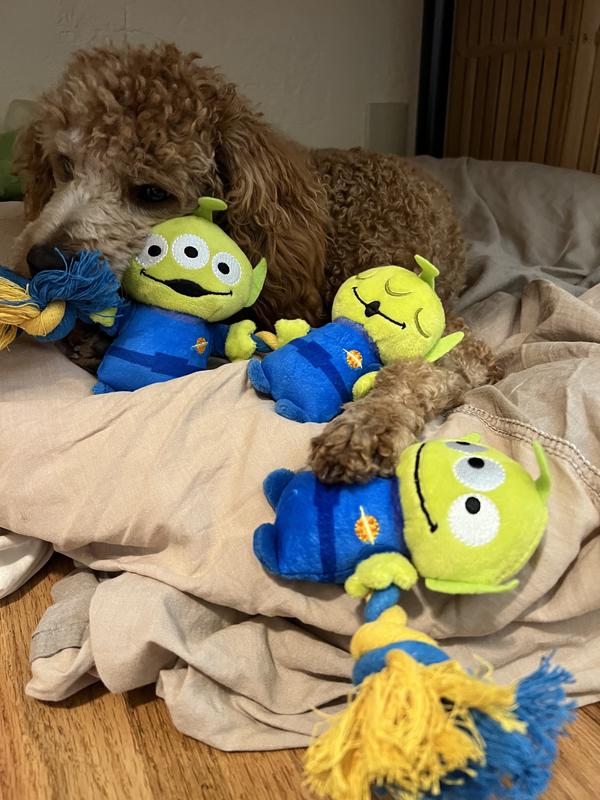 PIXAR Aliens Plush with Rope Squeaky Dog Toy - Chewy.com
