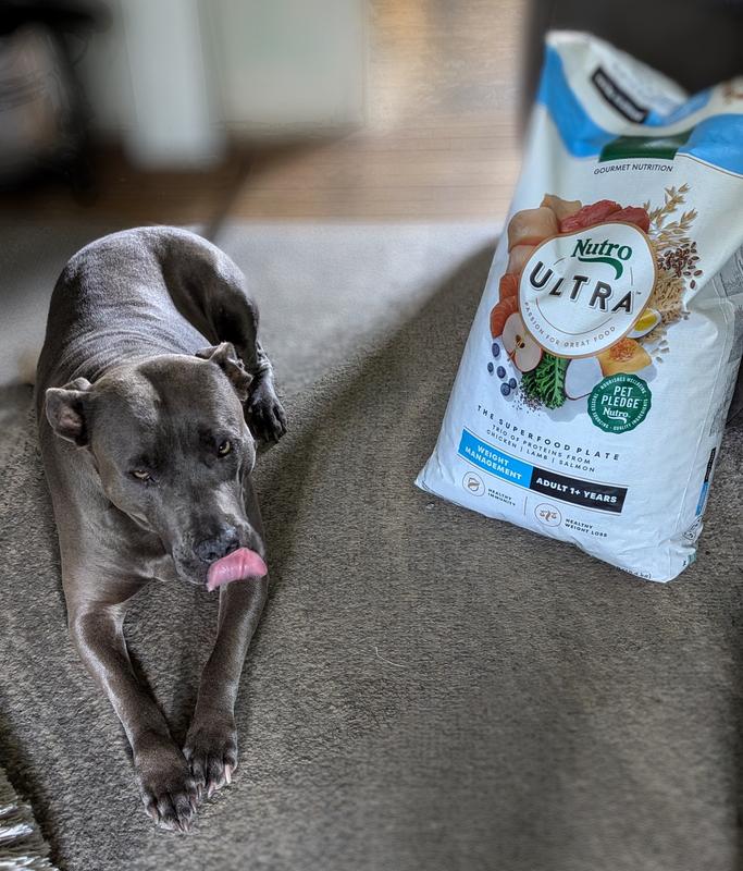 NUTRO Ultra Adult Weight Management Trio of Proteins High Protein Chicken, Lamb & Salmon Dry Dog ...