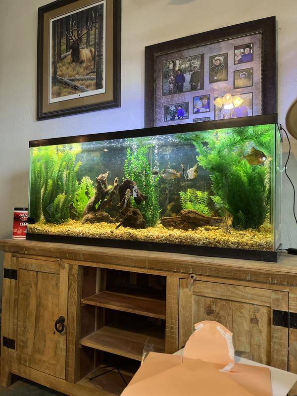 SEAVIEW Aquascape Reversible Background Aquarium Accessory, Greenspike ...