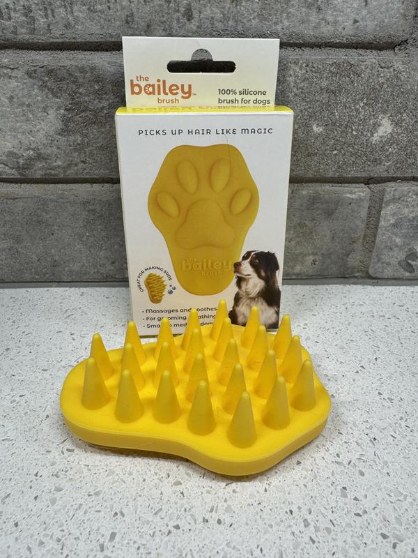 BAILEY CAT CO. The Bailey Brush Dog Brush, Pawmelo Yellow - Chewy.com