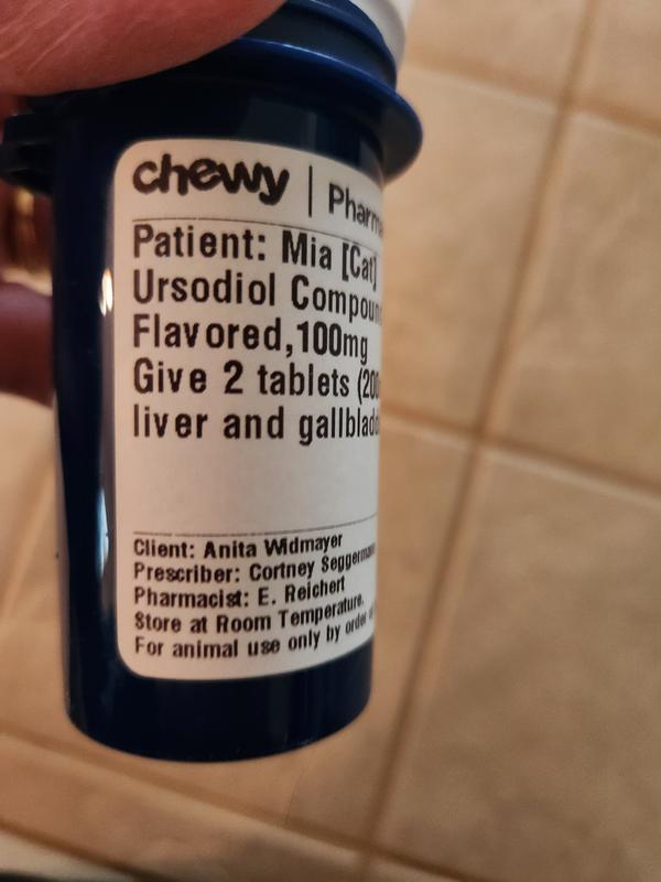URSODIOL COMPOUNDED Chicken Flavored Quadrisect Tablet for Dogs & Cats ...
